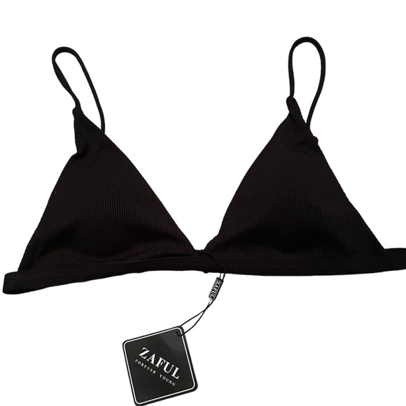 Zaful | Swim | New Zaful Ribbed Triangle Bikini Top | Poshmark